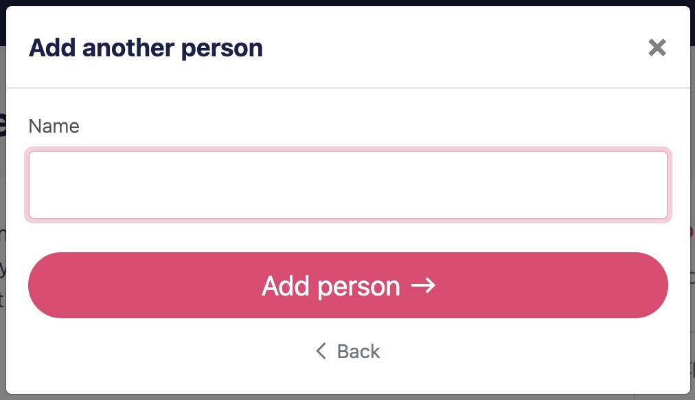 How to add extra people